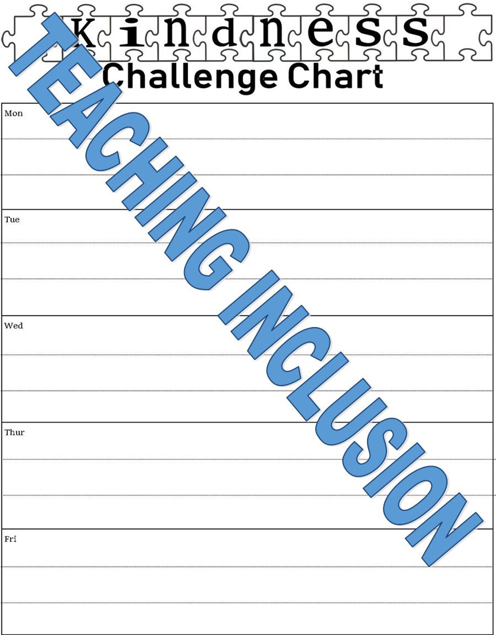 Kindness Challenge Classroom Ideas Charts Awards - Etsy
