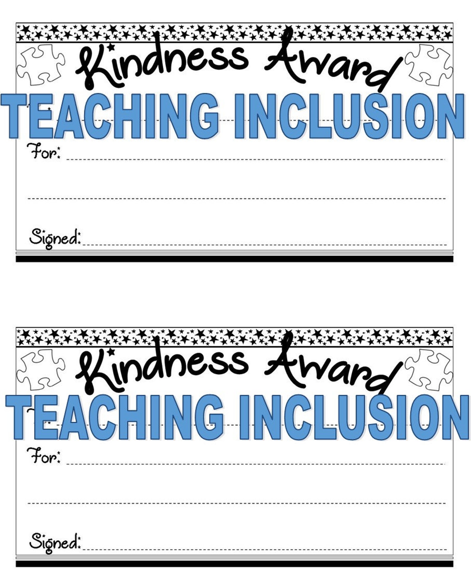 Kindness Challenge Classroom Ideas Charts Awards - Etsy