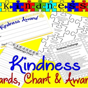 Kindness Challenge Classroom Ideas Charts Awards - Etsy