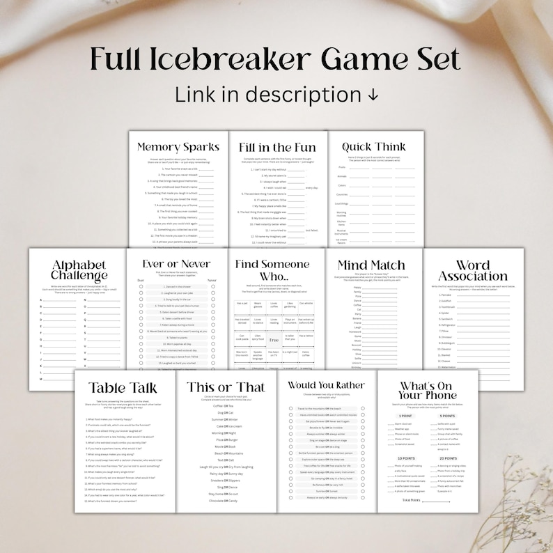 What's on Your Phone Game – Printable Icebreaker (PDF A4 & A5) - Etsy