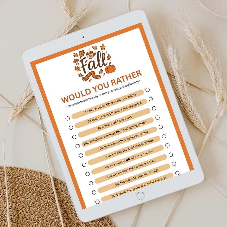 Fall Icebreaker Games: 12 Autumn Party Activities (PDF) - Etsy