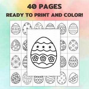 Easter Eggs Coloring Pages for Kids Simple Bold & Easy Coloring ...