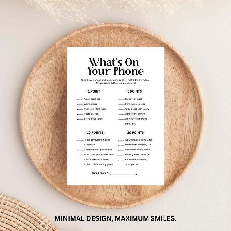 What's on Your Phone Game – Printable Icebreaker (PDF A4 & A5) - Etsy