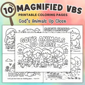 Magnified VBS 2025 Coloring Pages Printable Animal Coloring Sheets ...