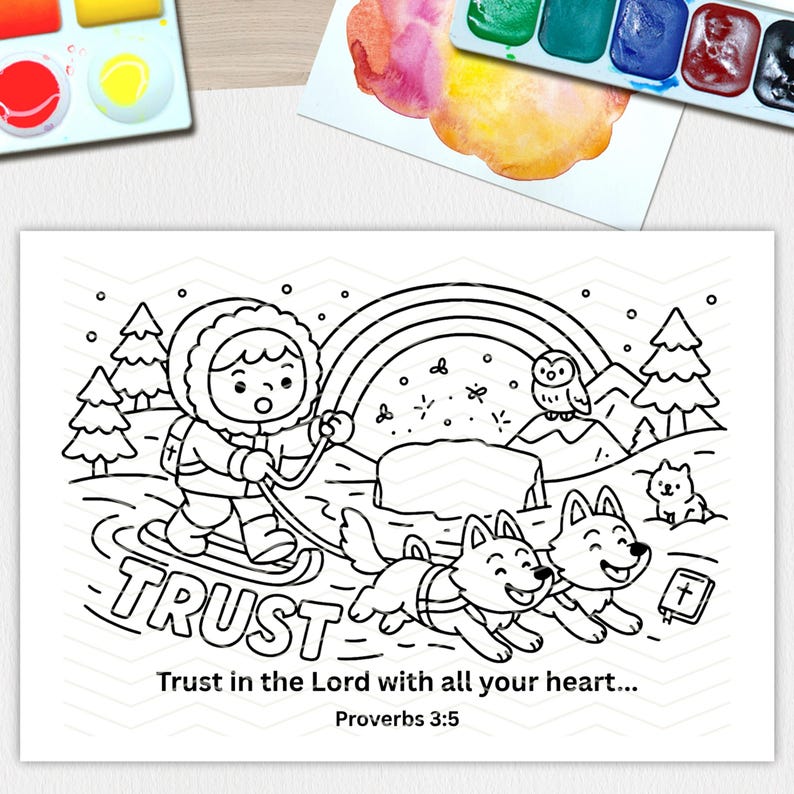 Bible Verse Coloring Pages: True North VBS Activity (PDF Download A4/A5 ...