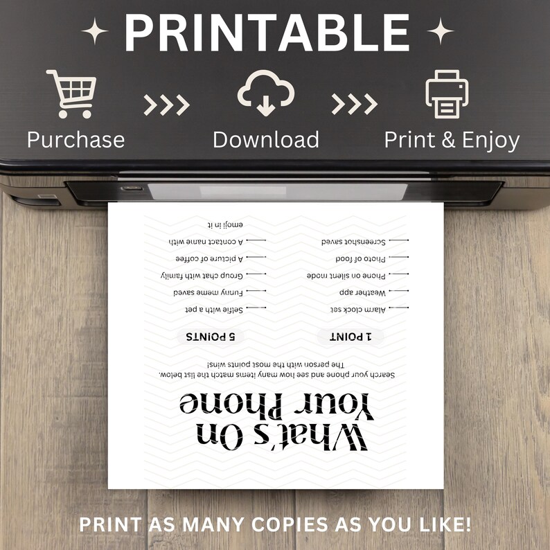 What's on Your Phone Game – Printable Icebreaker (PDF A4 & A5) - Etsy