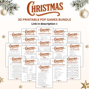 Vintage Christmas Game Fill in the Blanks – Printable Worksheet Holiday ...