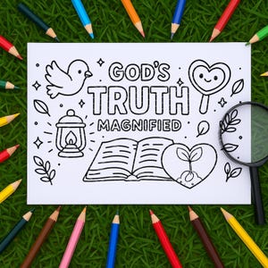 Magnified VBS 2025 Coloring Pages: God's Truth Bible Activity (PDF ...