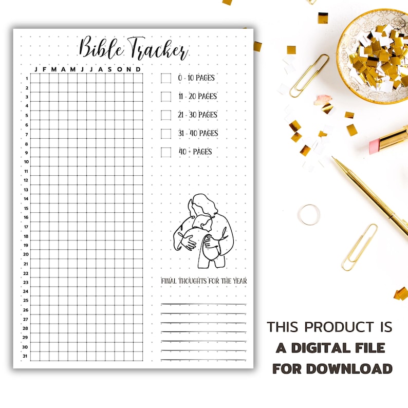 Bible Tracker Printable Journal Page Bible Reading Tracker Bullet Journal Idea Reading Journal ...