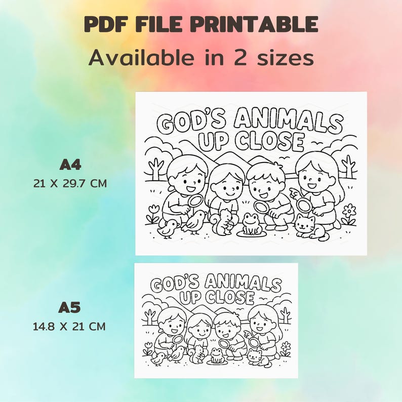 Magnified VBS 2025 Coloring Pages: God's Animals Bible Activity (PDF ...