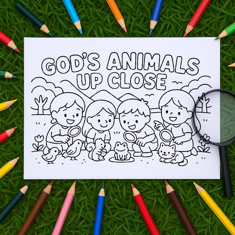 Magnified VBS 2025 Coloring Pages Printable Animal Coloring Sheets ...
