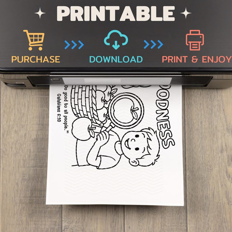 Christian Coloring Pages: Fruit of the Spirit VBS Bible Activity (PDF ...
