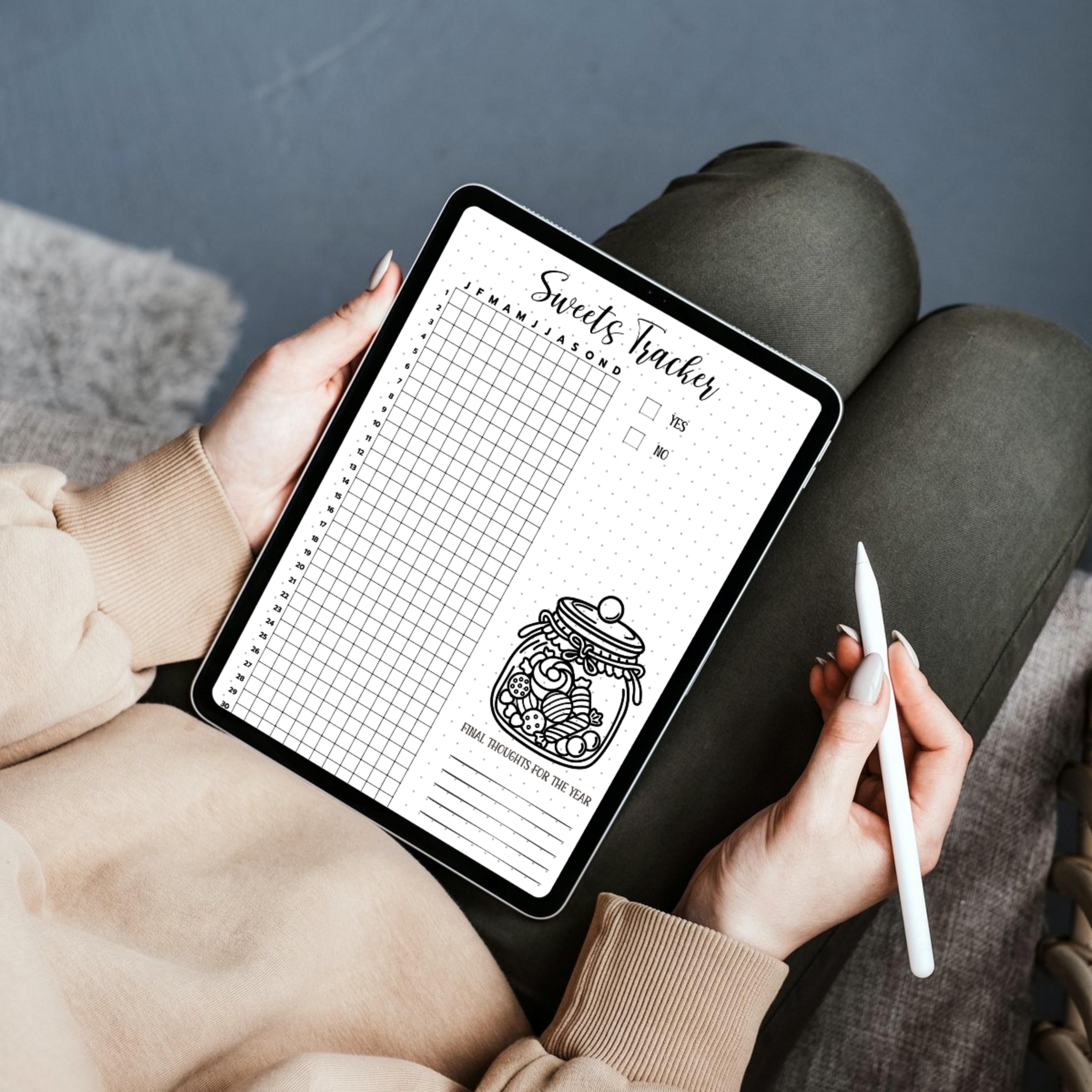 Sweets Tracker Printable Planner Page Health Tracker Printable Journal ...
