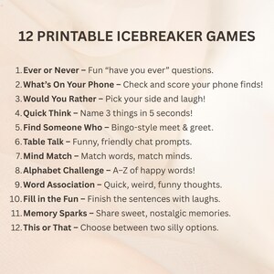 Fall Icebreaker Games: 12 Autumn Party Activities (PDF) - Etsy