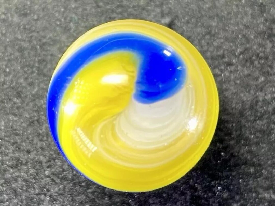 Vintage Marbles. AKRO Agate Blue Yellow Popeye. 5/8 Mint- Range - Etsy