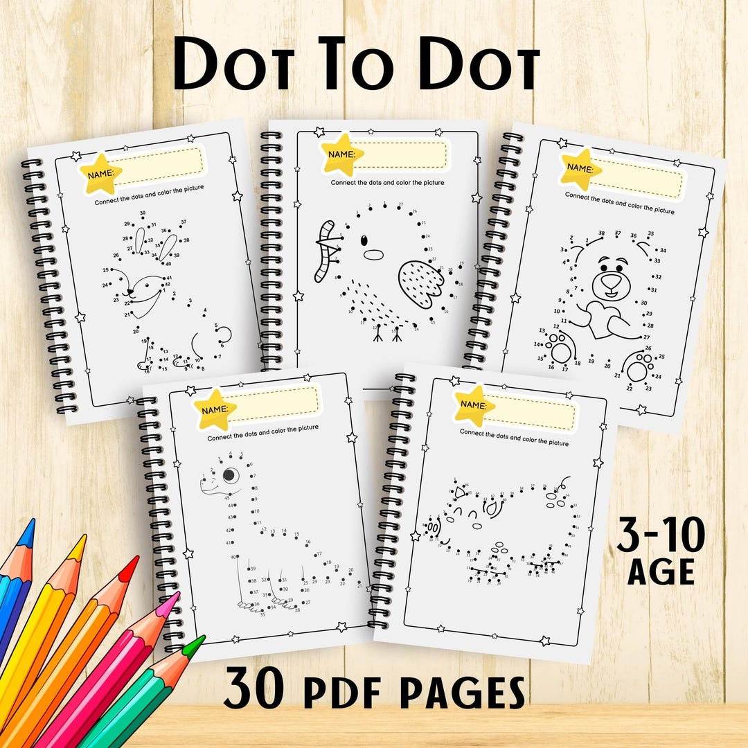 Dot to Dot Cute Animal Drawings Easy for Kids Activities Kid Fun ...