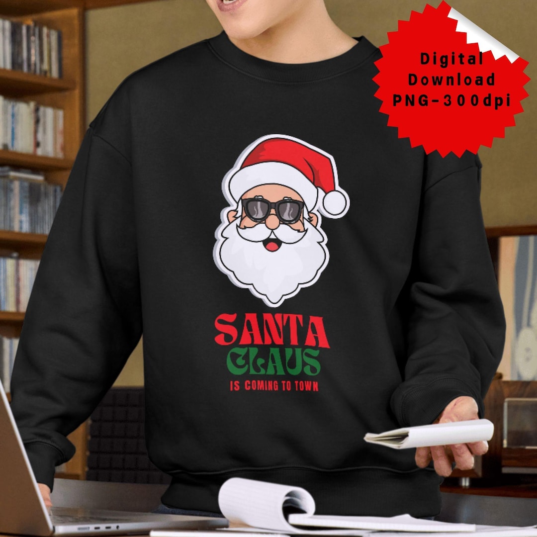 Faceless Santa Claus Clip Art , Minimalist Christmas Design for Mugs ...