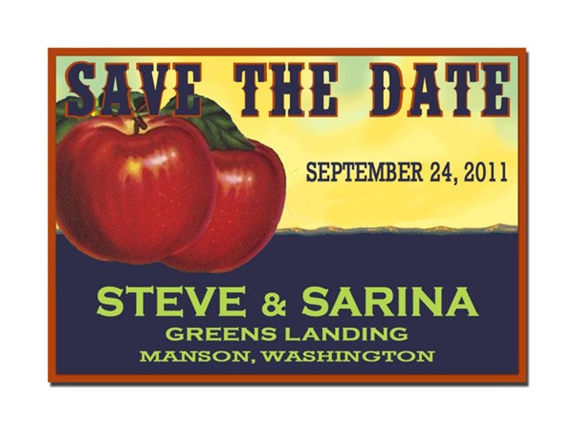 Washington Apple Save the Date SAMPLE - Etsy