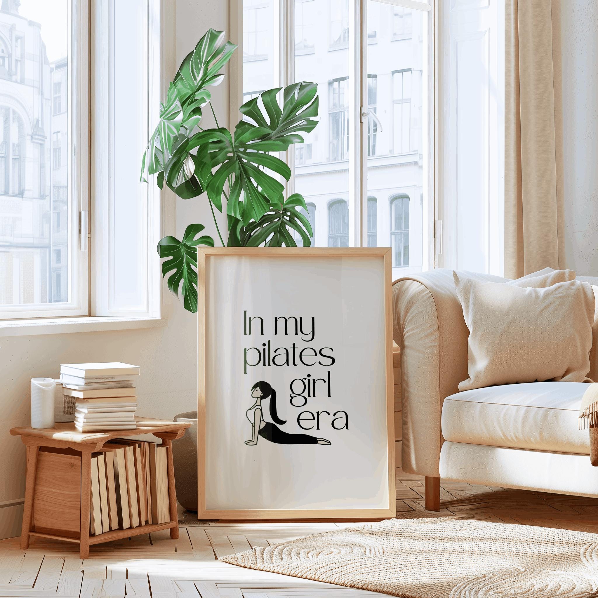 In My Pilates Girl Era Wall Art, Pilates Studio Decor, Gym Workout Wall ...