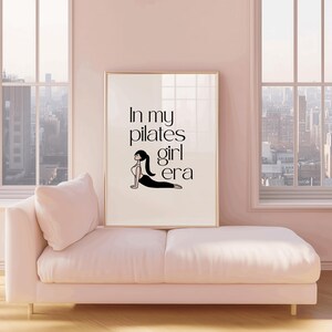 In My Pilates Girl Era Wall Art, Pilates Studio Decor, Gym Workout Wall ...