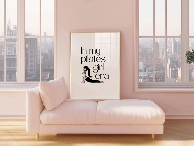 In My Pilates Girl Era Wall Art, Pilates Studio Decor, Gym Workout Wall ...