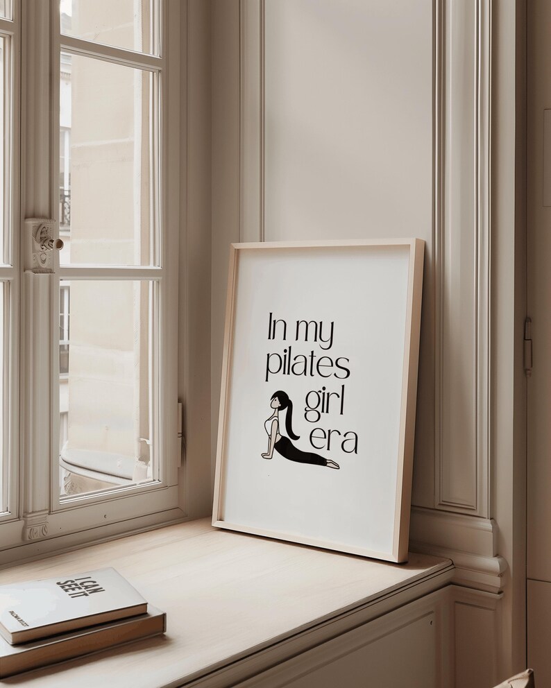 In My Pilates Girl Era Wall Art, Pilates Studio Decor, Gym Workout Wall ...
