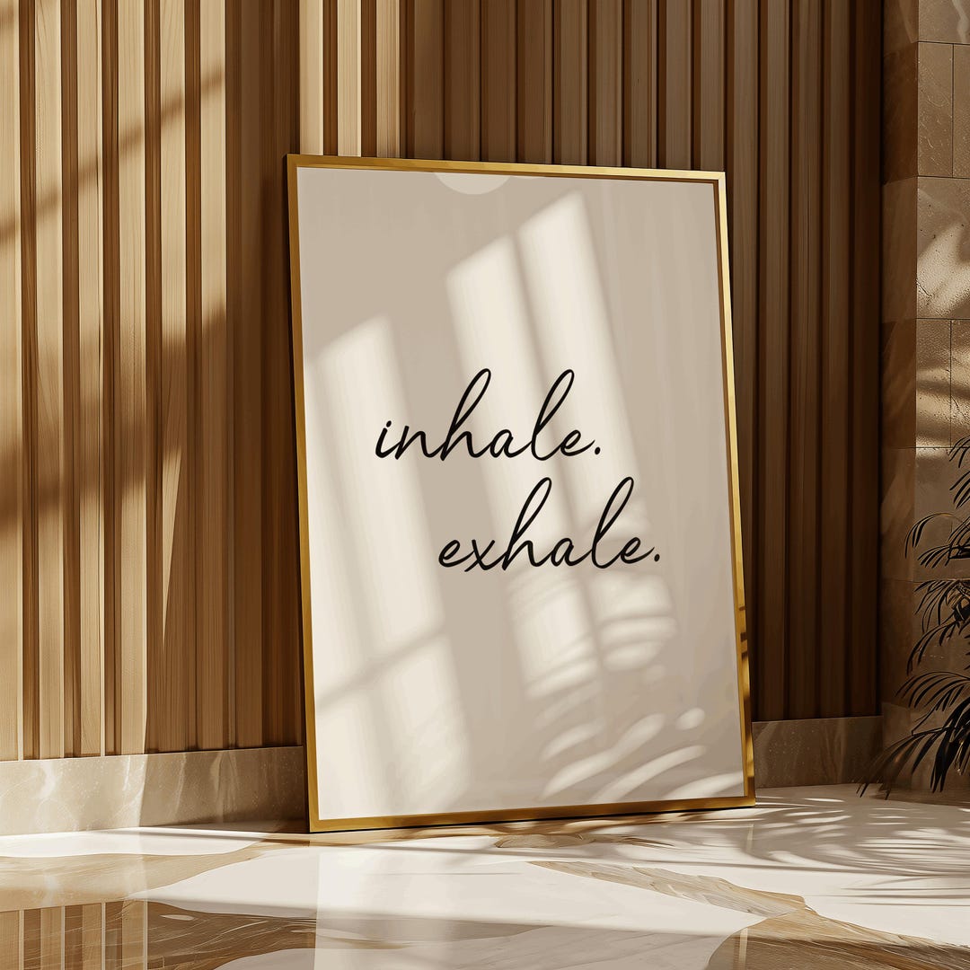 Inhale Exhale Pilates Printable Wall Art, Pilates Studio Barre Decor ...