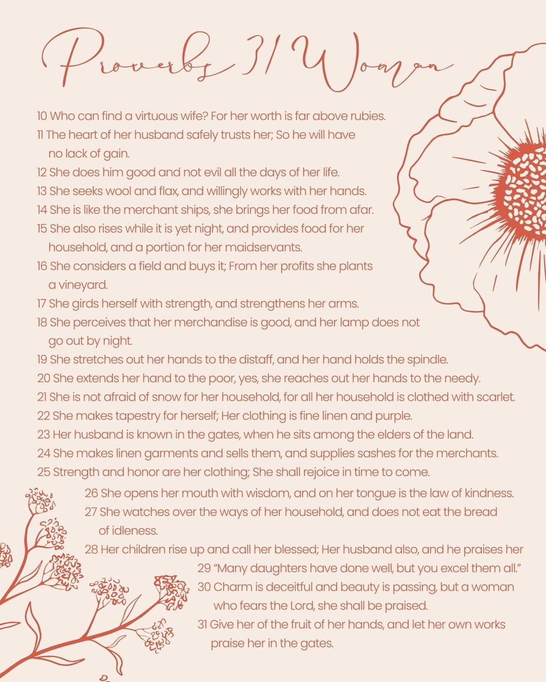 The Proverbs 31 Woman - Digital Download - Etsy