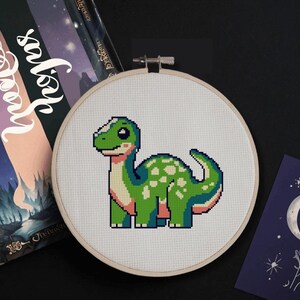 Lil Dino Combo Pattern Pack - Four Cross Stitch Patterns - T-rex ...