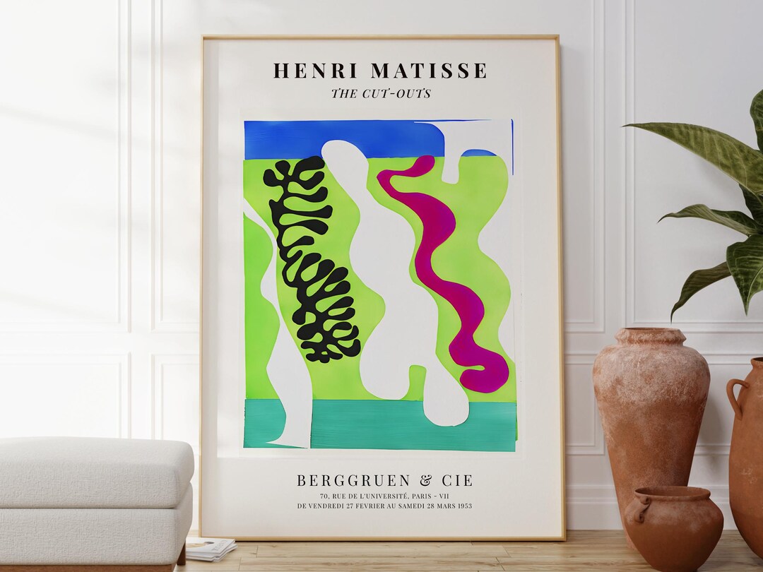 Henri Matisse the Cut-outs Jazz Series Poster, Bright Colourful Art ...