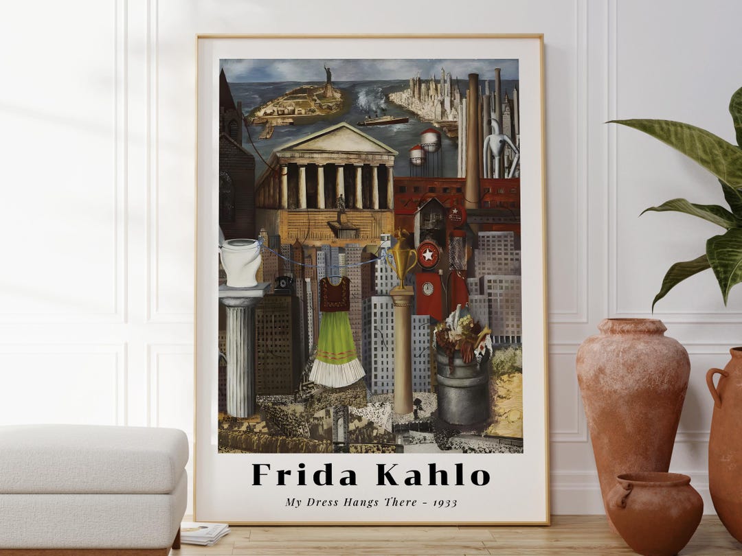 Frida Kahlo Original Abstract Surrealism Poster, Contemporary Print ...