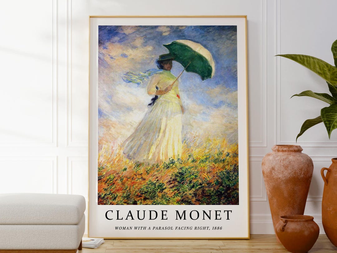 Claude Monet Woman With a Parasol Print, Original French Impressionism ...
