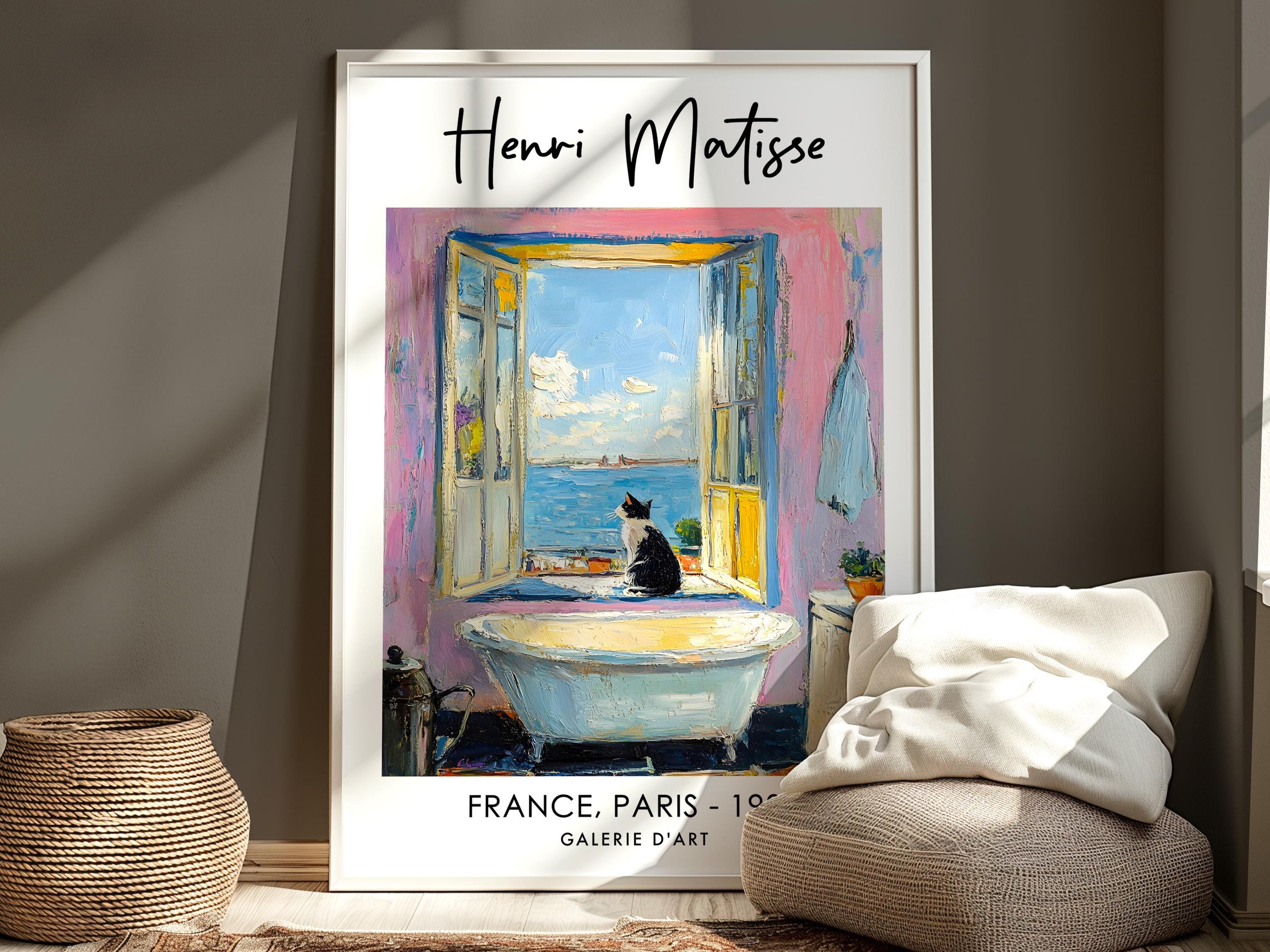 Henri Matisse Cat by the Window Print, Botanical Wall Art, Animal ...