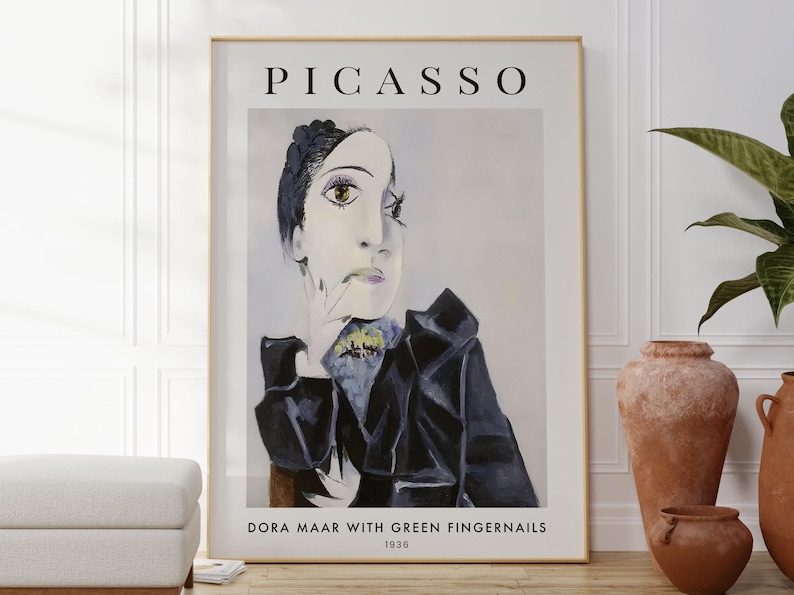 Pablo Picasso Dora Maar With Green Fingernail Portrait Print, Abstract ...
