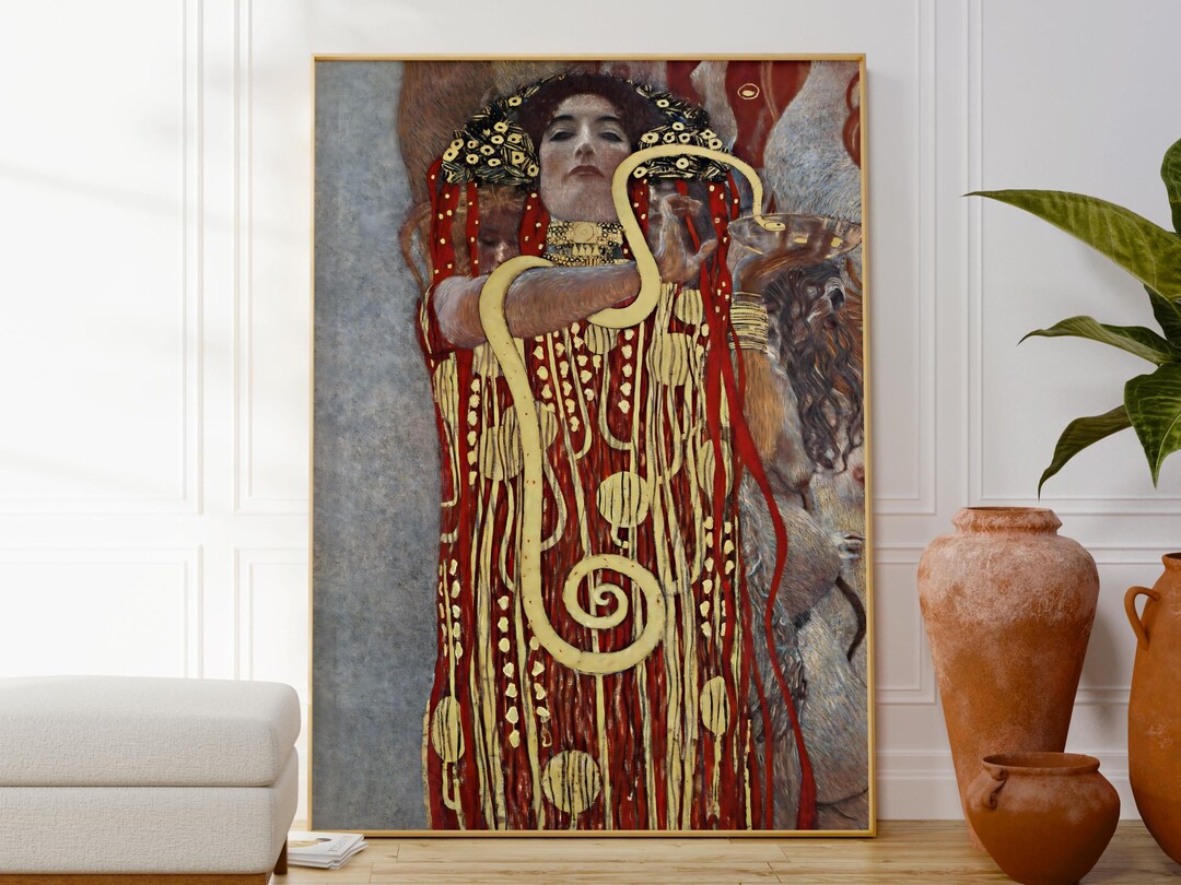 Gustav Klimt Hygieia Print, Modern Home Wall Art Poster, Original ...
