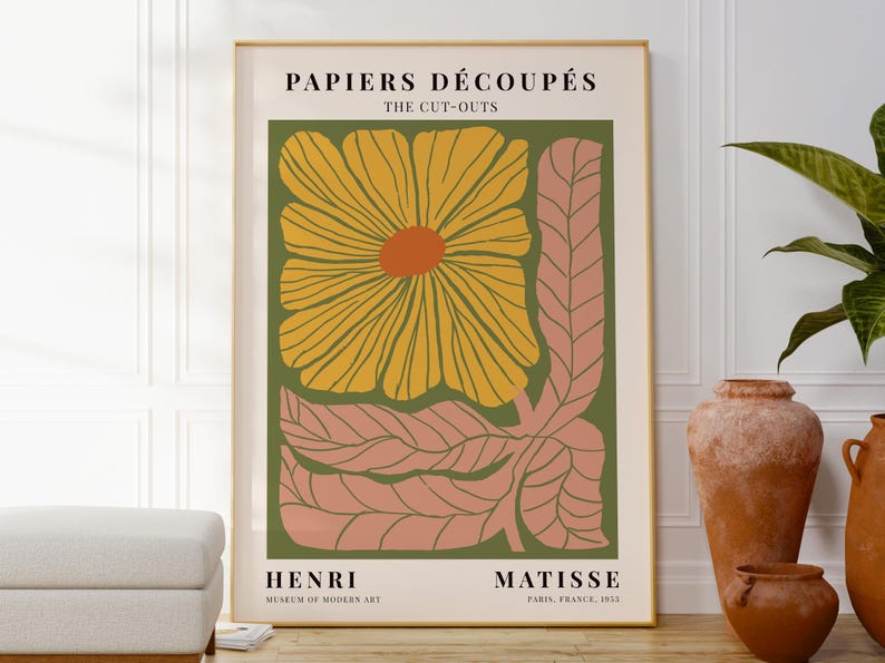 Henri Matisse Paper Cut Outs Print, Botanical Wall Art Poster ...