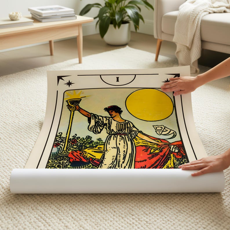 The Magician Tarot Card Print – Vintage Major Arcana Poster, Classic ...