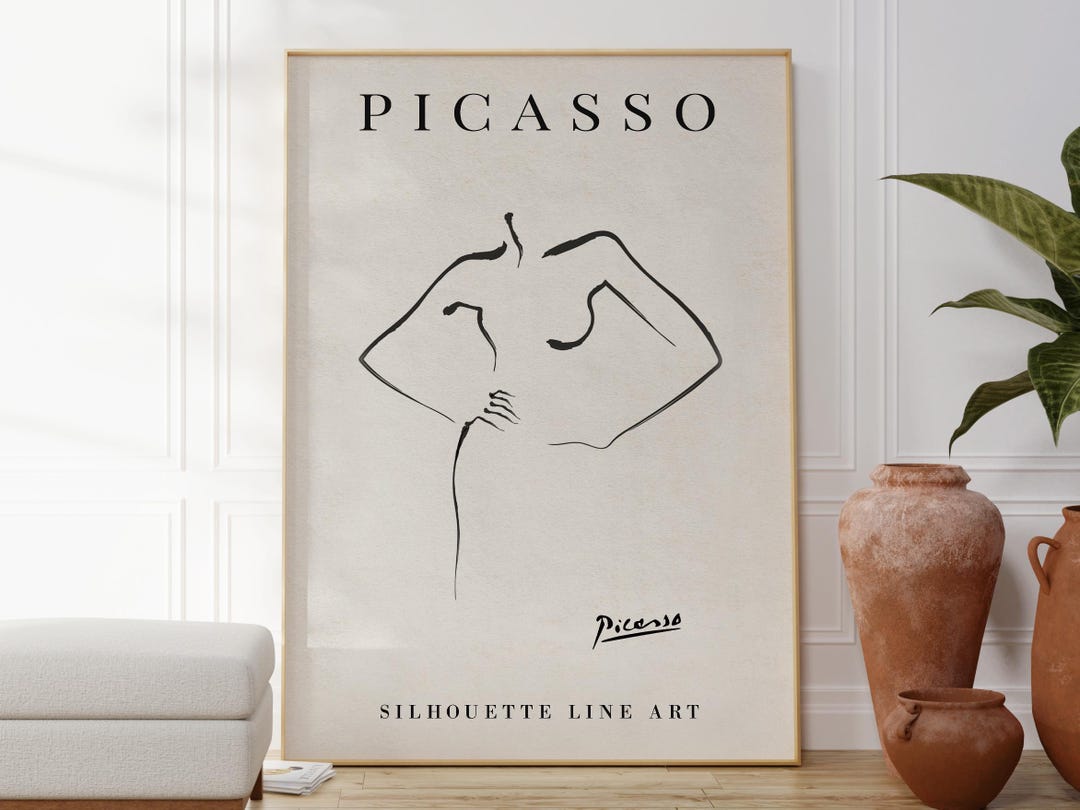 Pablo Picasso Woman Body Outline Print, Female Line Art Drawing ...