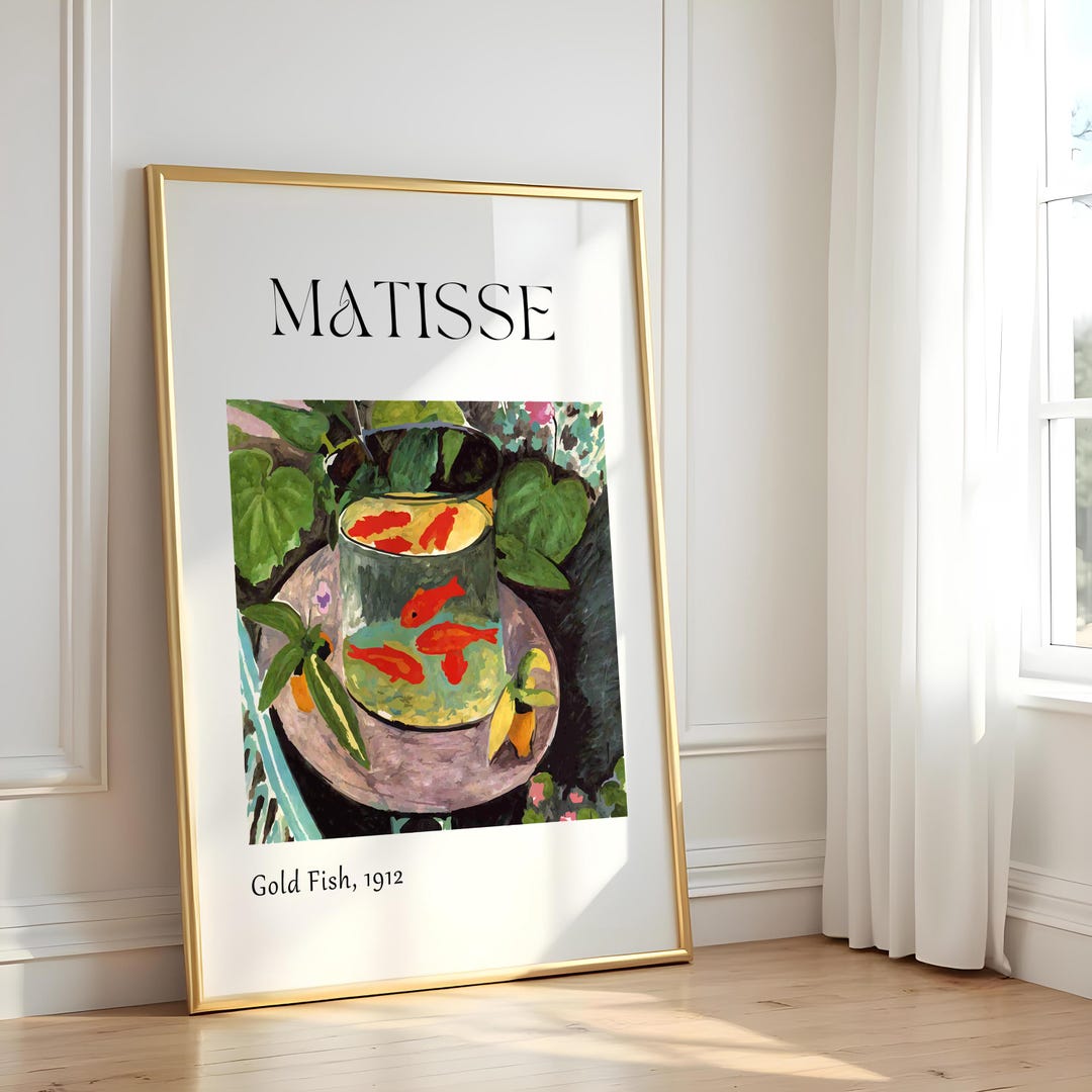 Matisse Goldfish Modern Print, Contemporary Still Life Artwork, Popular ...