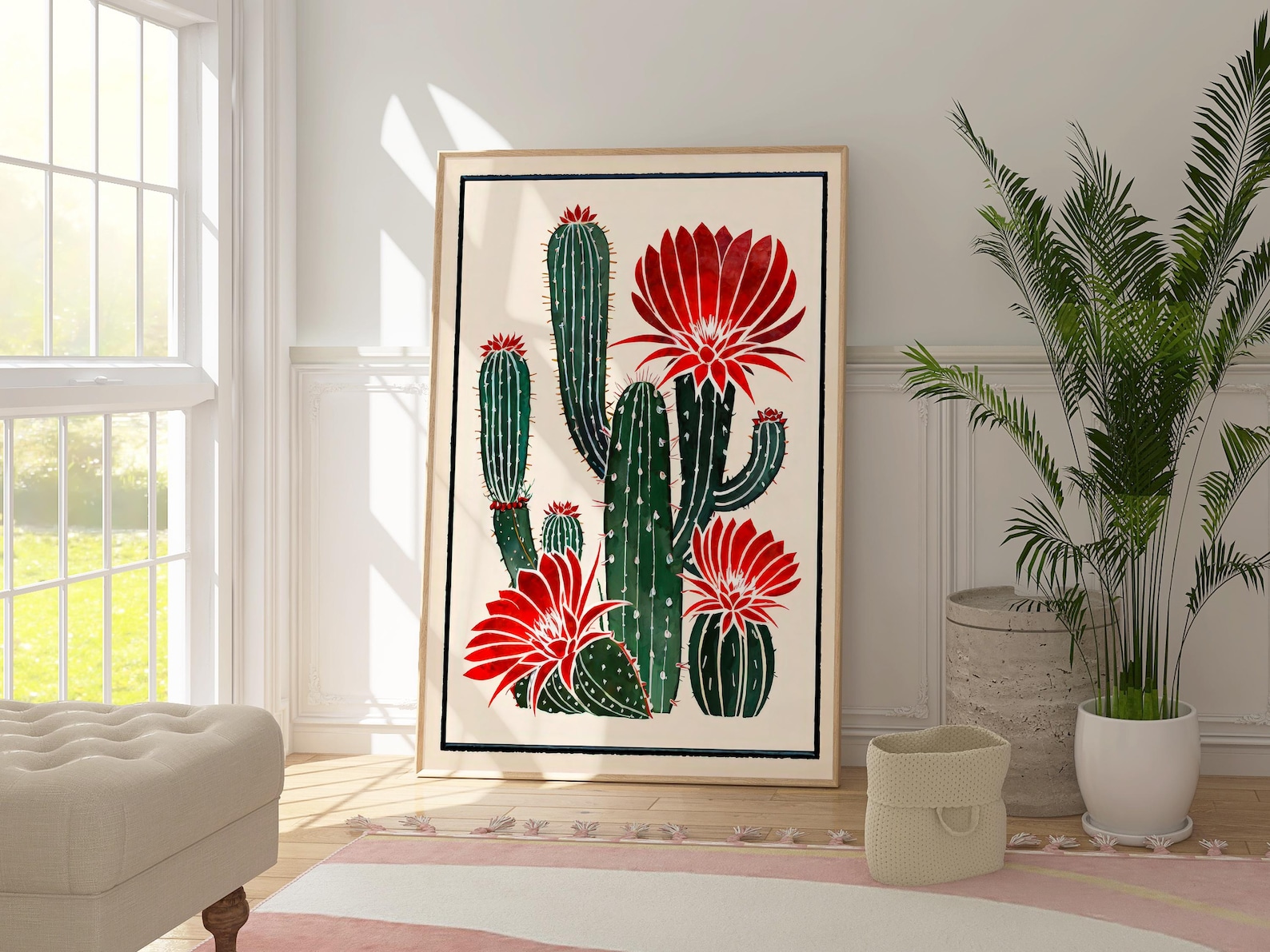 El Maestro Style Minimalist Cactus Print, Desert Cacti Poster, Mexican ...
