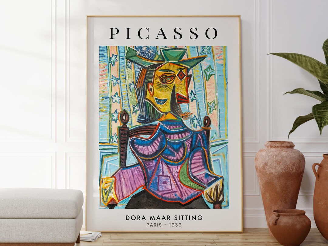 Pablo Picasso Dora Maar Sitting Surrealism Art Print, Contemporary Wall ...