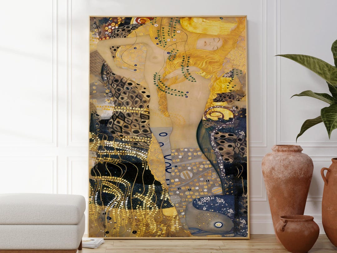 Elegant Gustav Klimt Water Serpents Images