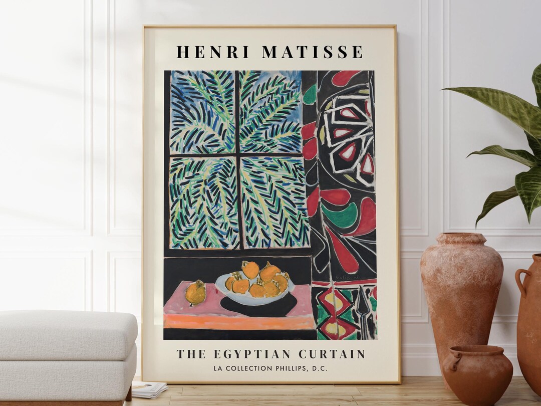 Henri Matisse 'the Egyptian Curtain' Print: Gallery Wall Art Decor - Etsy