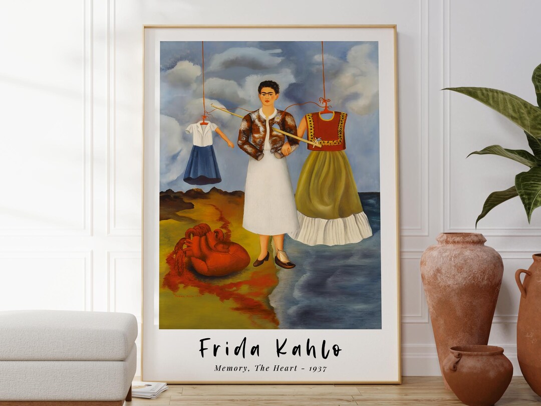 Frida Kahlo Abstract Self Portrait Print, Surrealism Poster, Modern ...