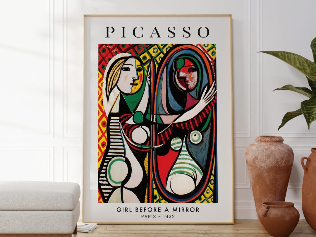 Picasso Girl Before A Mirror Poster: Surrealist Abstract Art Print - Etsy