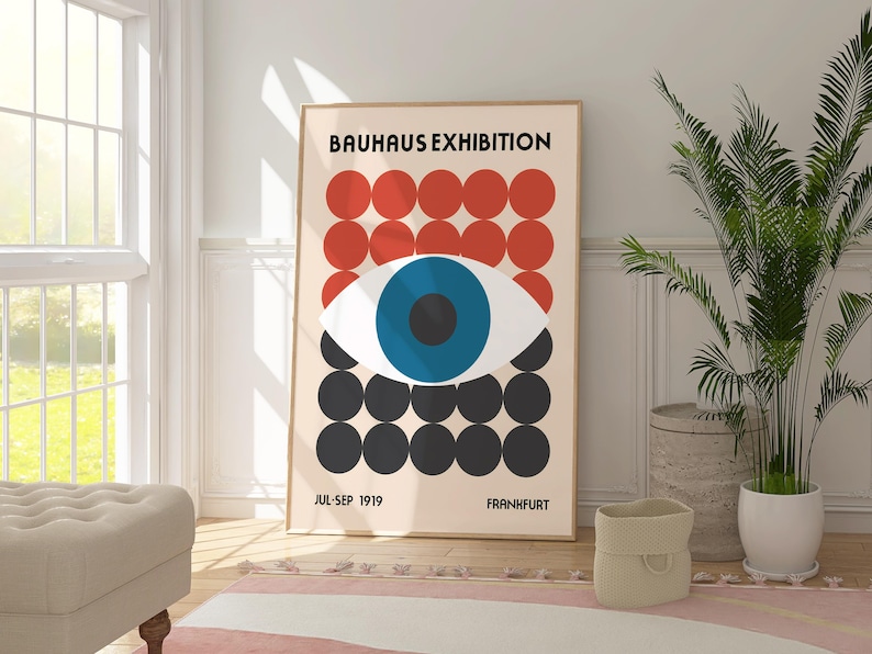 Bauhaus Eye Print: Modernist Geometric Art Poster - Etsy UK
