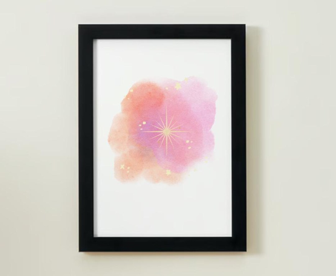 Watercolour Star Printable Wall Art - Etsy