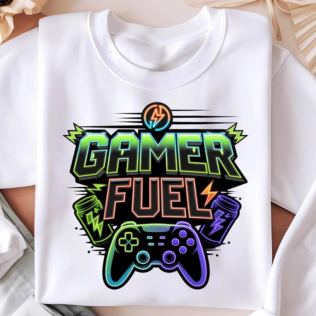 Gamer Fuel Png, Neon Gaming Png, Graffiti Controller Sublimation Design ...
