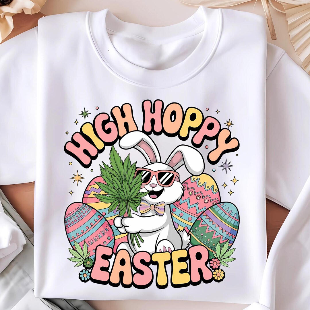 High Hoppy Easter PNG | Funny Stoner Bunny Design | 420 Easter ...