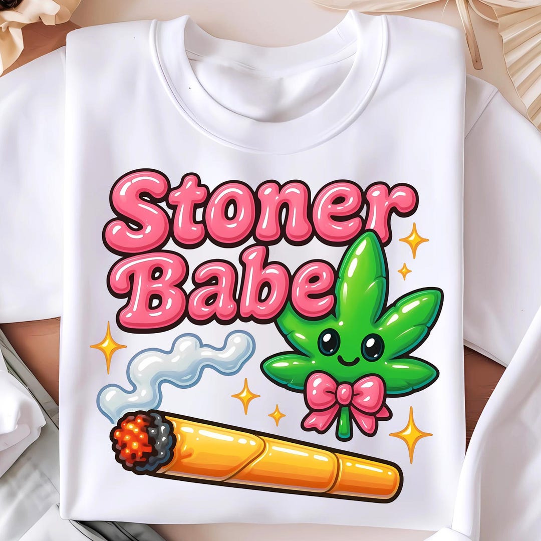 Stoner Babe PNG | Cute Kawaii Weed Design | Stoner Girl Png ...